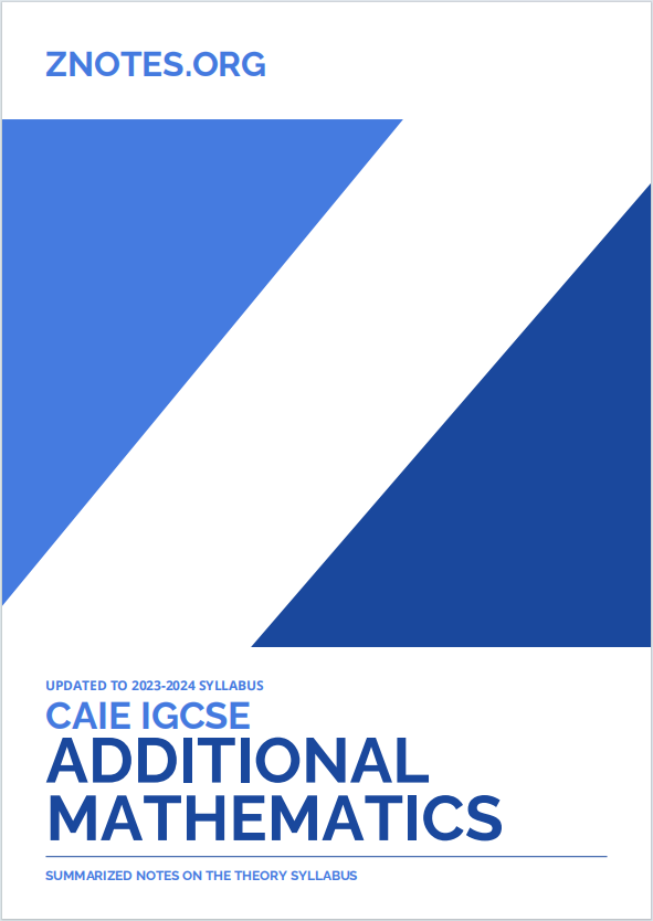 IG进阶数学学习笔记下载‌‌《CAIE IGCSE Additional Mathematics》