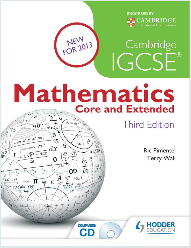 IG数学教材下载《Cambridge IGCSE Mathematics: Core and Extended Third Edition》